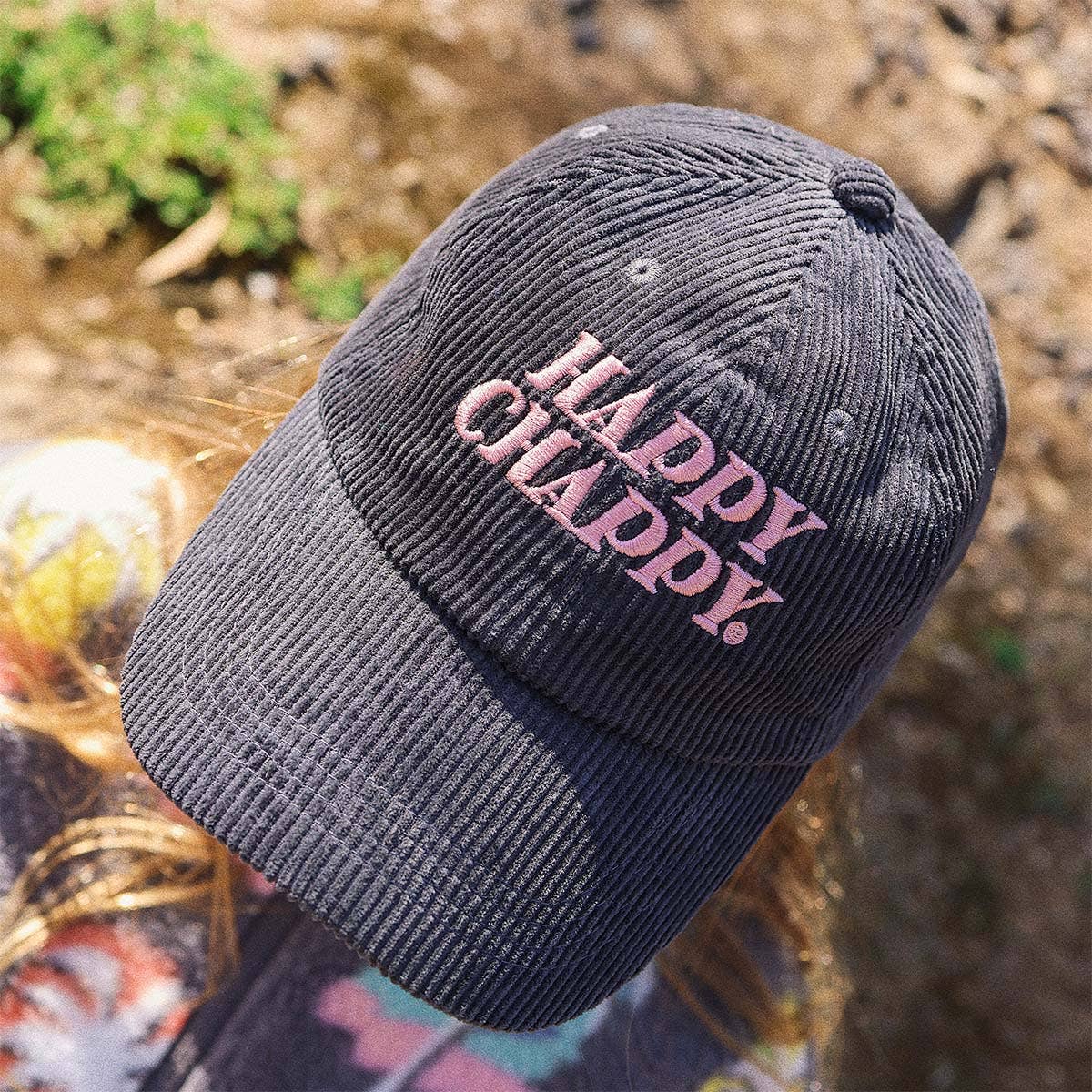 Kids Happy Chappy Cord Cap in Carbon | KAHM Co