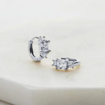 Portia Crystal Huggy - Silver | KAHM Co